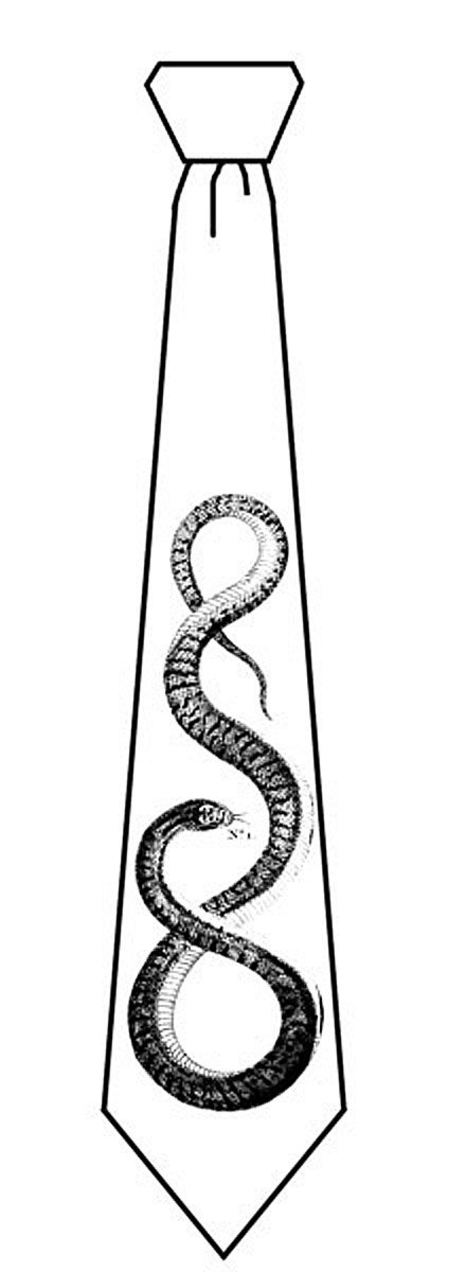 Snake Necktie. Reptile Tie Snake Tie Men's Necktie. | Etsy