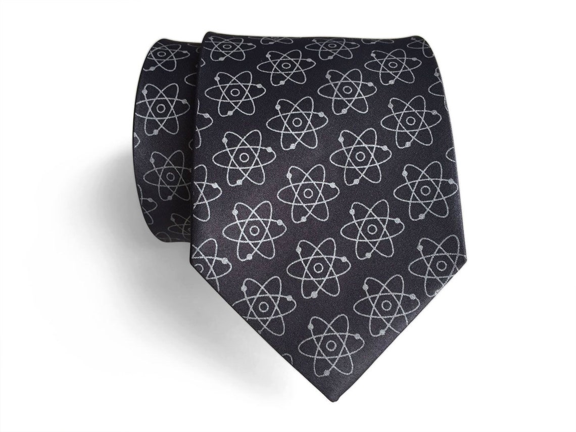 Atomic Print Necktie. Atoms Tie. Molecule Atom Print Science | Etsy