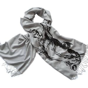 Lady Justice Scarf Law Gift. Scales of Justice Fringed - Etsy