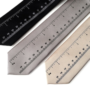 Ruler Necktie. Measuring Tape Silkscreened Men's Tie. Math Teacher ...