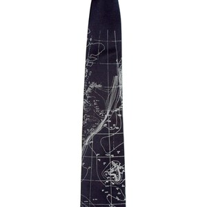Map Print Tie. Topographic Map, Contour Map, Mens Silk Tie. Nautical ...