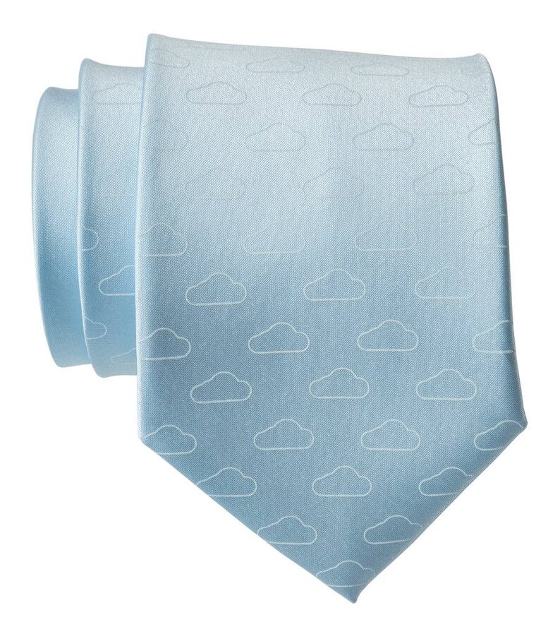 Cloud Tie. Tiny Clouds Silk Necktie Meteorologist Gift - Etsy