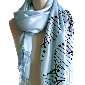 DNA Scarf. DNA Double Helix, Silkscreened Bamboo Pashmina. Science ...