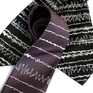 EEG Necktie Brainwaves Tie Sleep Cycles Brain Waves Necktie. Insomnia ...