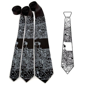 Circuit Board Tie, Mens Necktie. IT Guy, Gift for Him. Computer ...