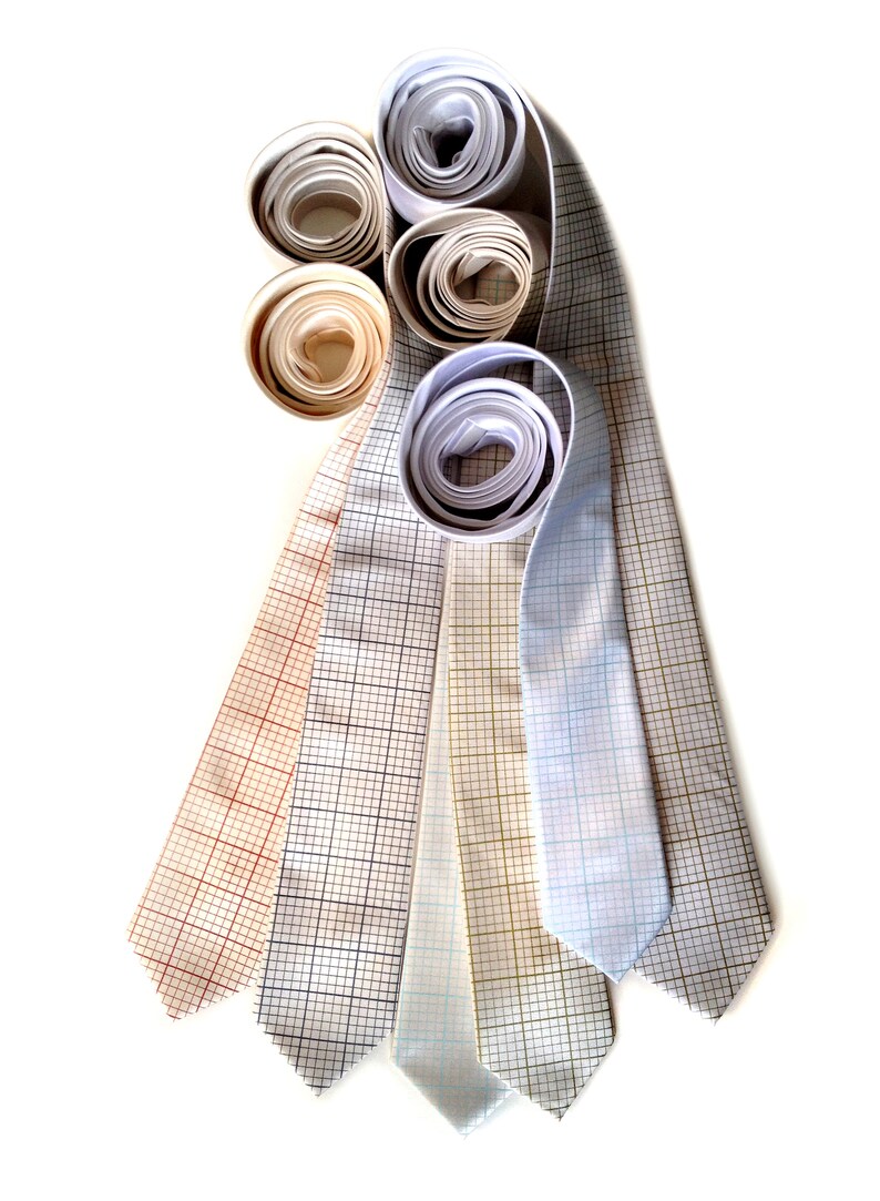 Graph Paper Tie Engineering Grid Paper Silk Necktie. Gift for - Etsy