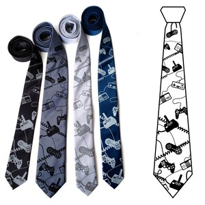 Video Game Tie. Game Controller Men's Necktie. Geek Chic Gaming Gift ...
