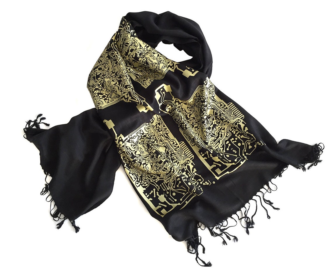 Circuit Board Scarf. Computer Science, Electrical Engineering Gift. for ...