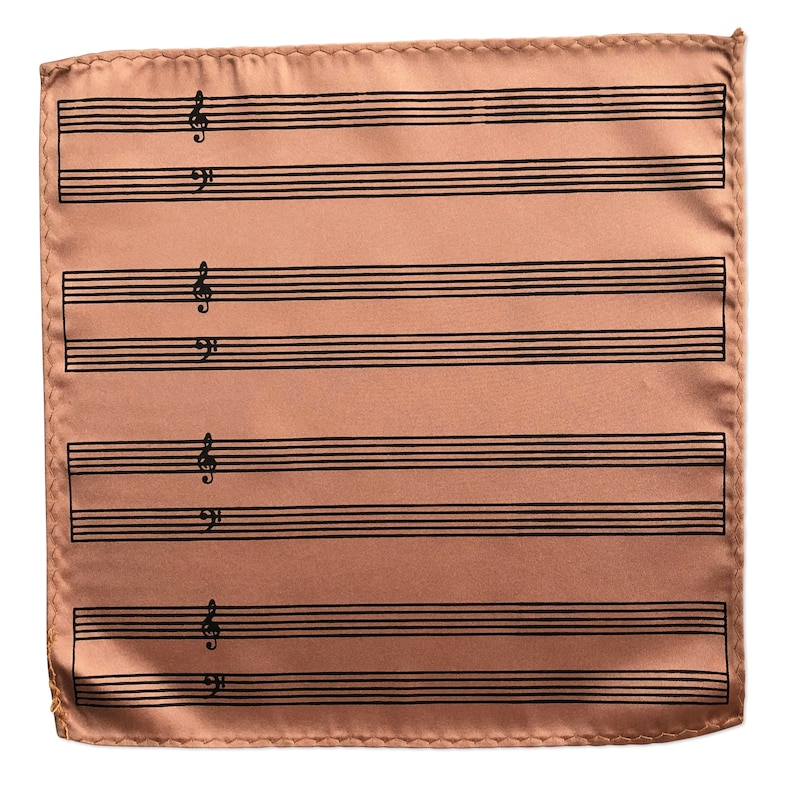Sheet Music Pocket Square. Music Manuscript Paper Men's | Etsy