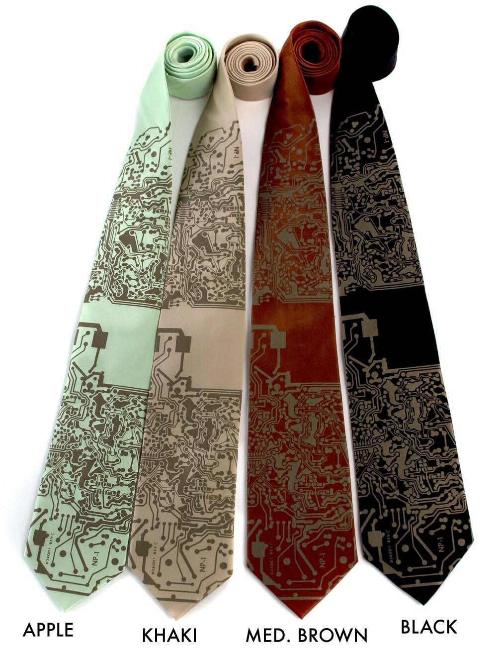 Circuit Board Tie, Men's Silk Necktie. Nerd Wedding, Interview Tie ...