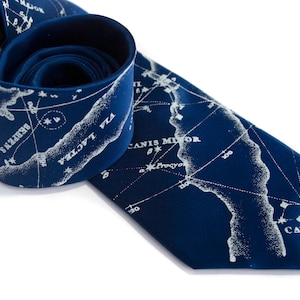 Galaxy Necktie. Night Sky Constellation Print Tie. Men's Celestial ...