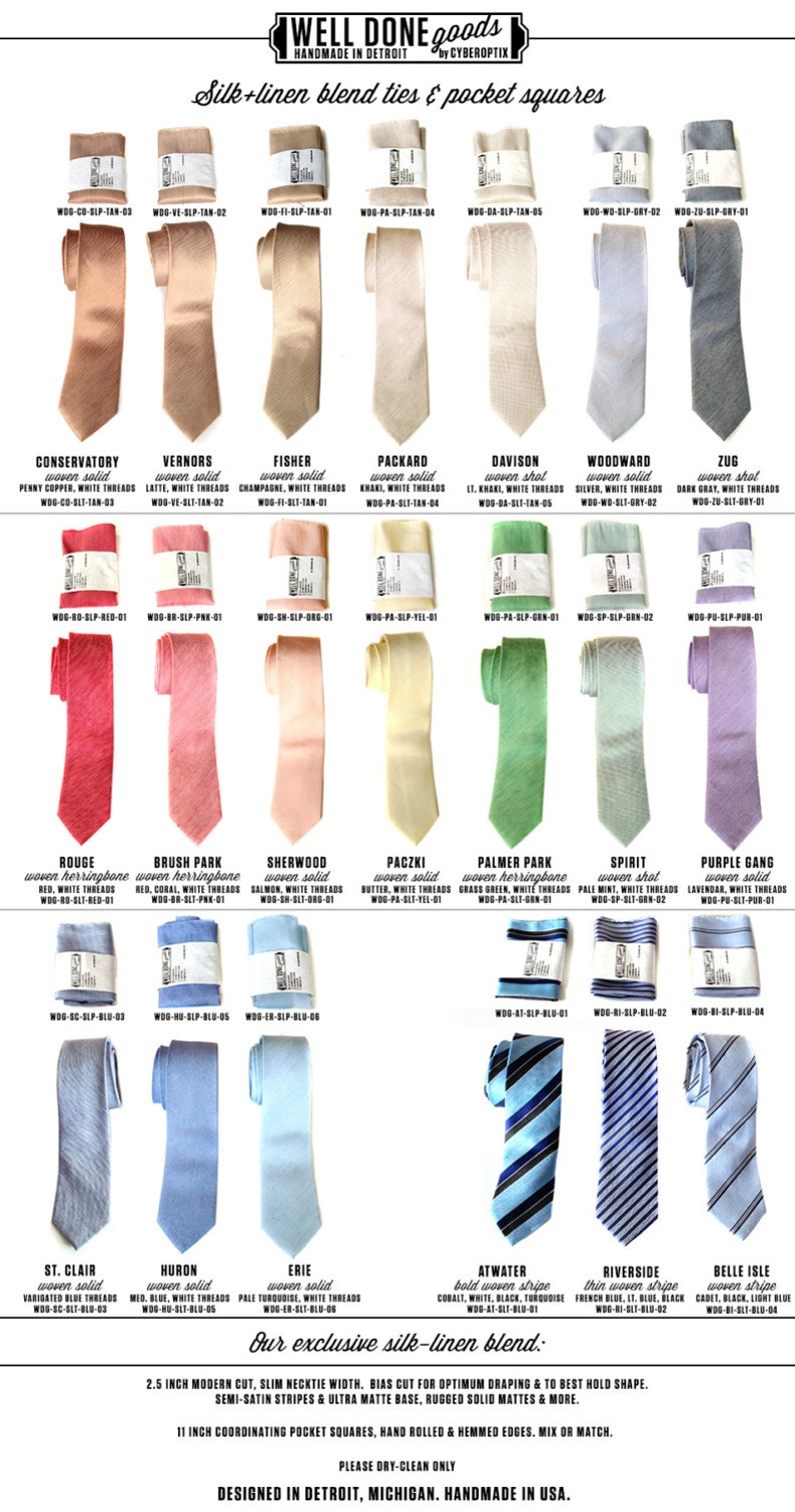 4 Necktie Swatches With Printing Ink. Choose Any Fabric Mix We Carry ...
