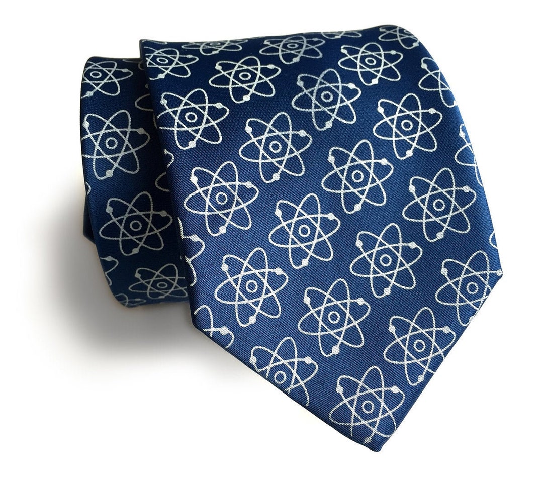 Atom Tie. Atoms Print, Silk Necktie. Science Tie Biology Teacher Gift ...
