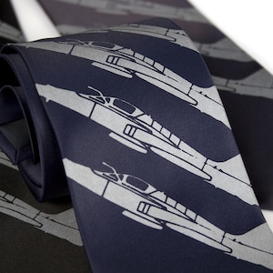 Airplane Necktie, Airline Pilot Gifts for Him. Air Force, Fighter Jet ...