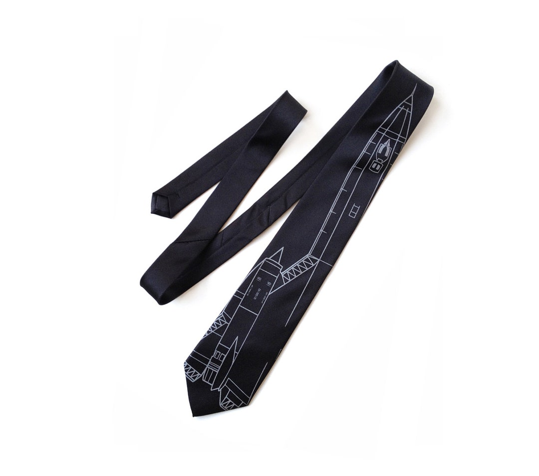 SR 71 Tie. Lockheed Blackbird Aircraft Silk Necktie. US Air Force ...