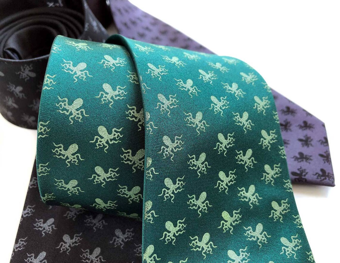 Octopus Silk Necktie Squid Tie Cephalopod Gift for Cthulhu - Etsy