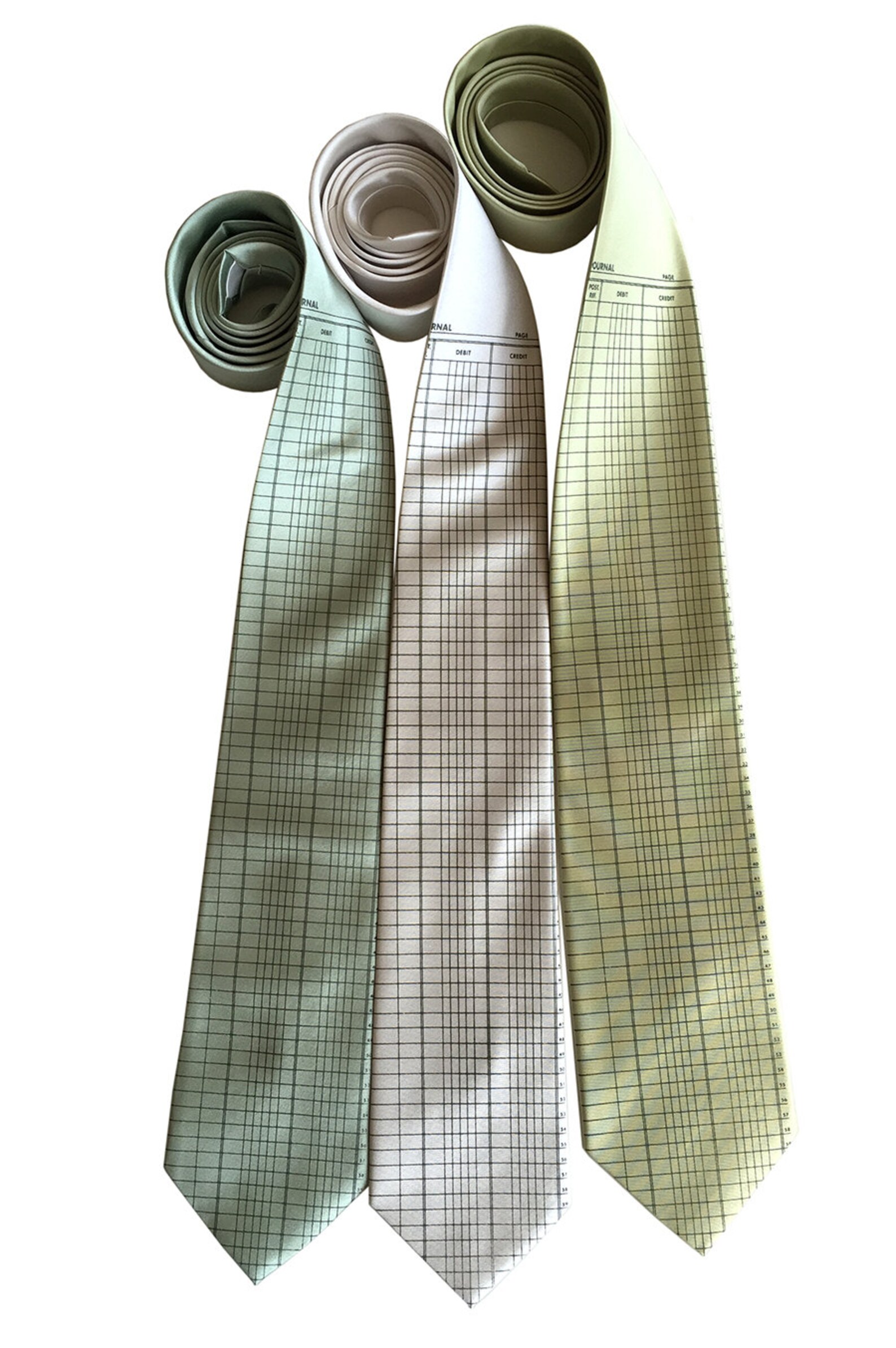Accountant Necktie. Ledger Paper Tie. Accounting Gift, Tax Professional ...