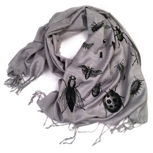 Insect Scarf Bugs Entomology Pashmina. Science Teacher Gift | Etsy