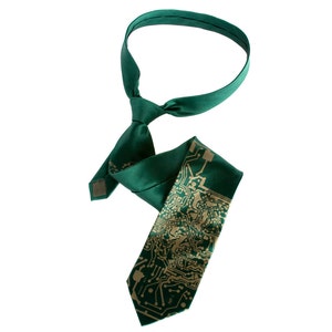 Circuit Board Necktie, Circuit Board Silk Tie. Gift for Dad, IT Guy ...