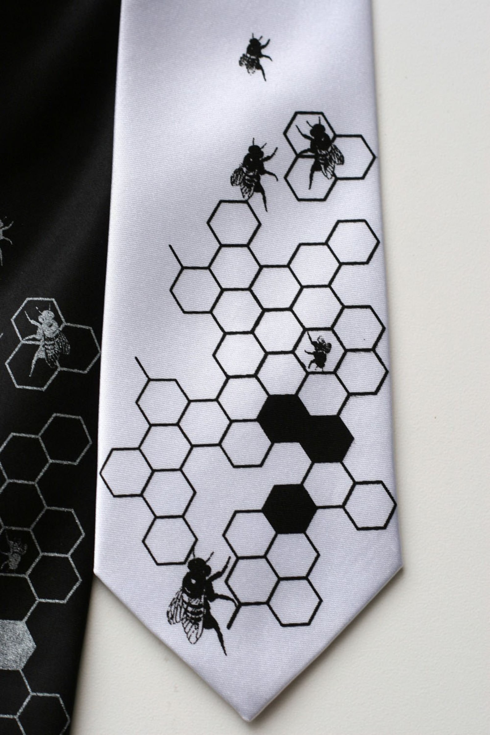 Bee Tie. Honey Bee Necktie Beehive Tie. Honeycomb Bee Hive - Etsy