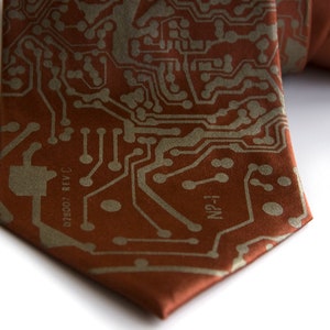 Circuit Board Necktie, Circuit Board Silk Tie. Gift for Dad, IT Guy ...