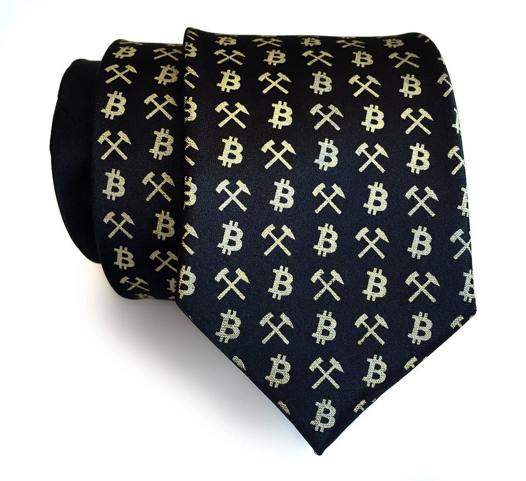 Bitcoin Silk Necktie. Blockchain, Finance, Internet Money, Digital ...