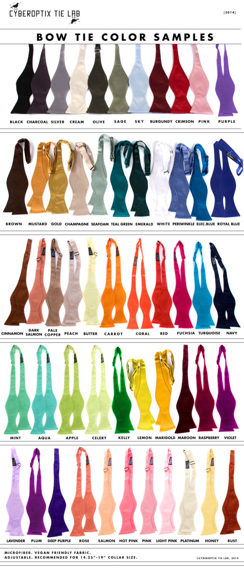 8 Fabric Only Microfiber Necktie Swatch Samples. Color Matching Card ...