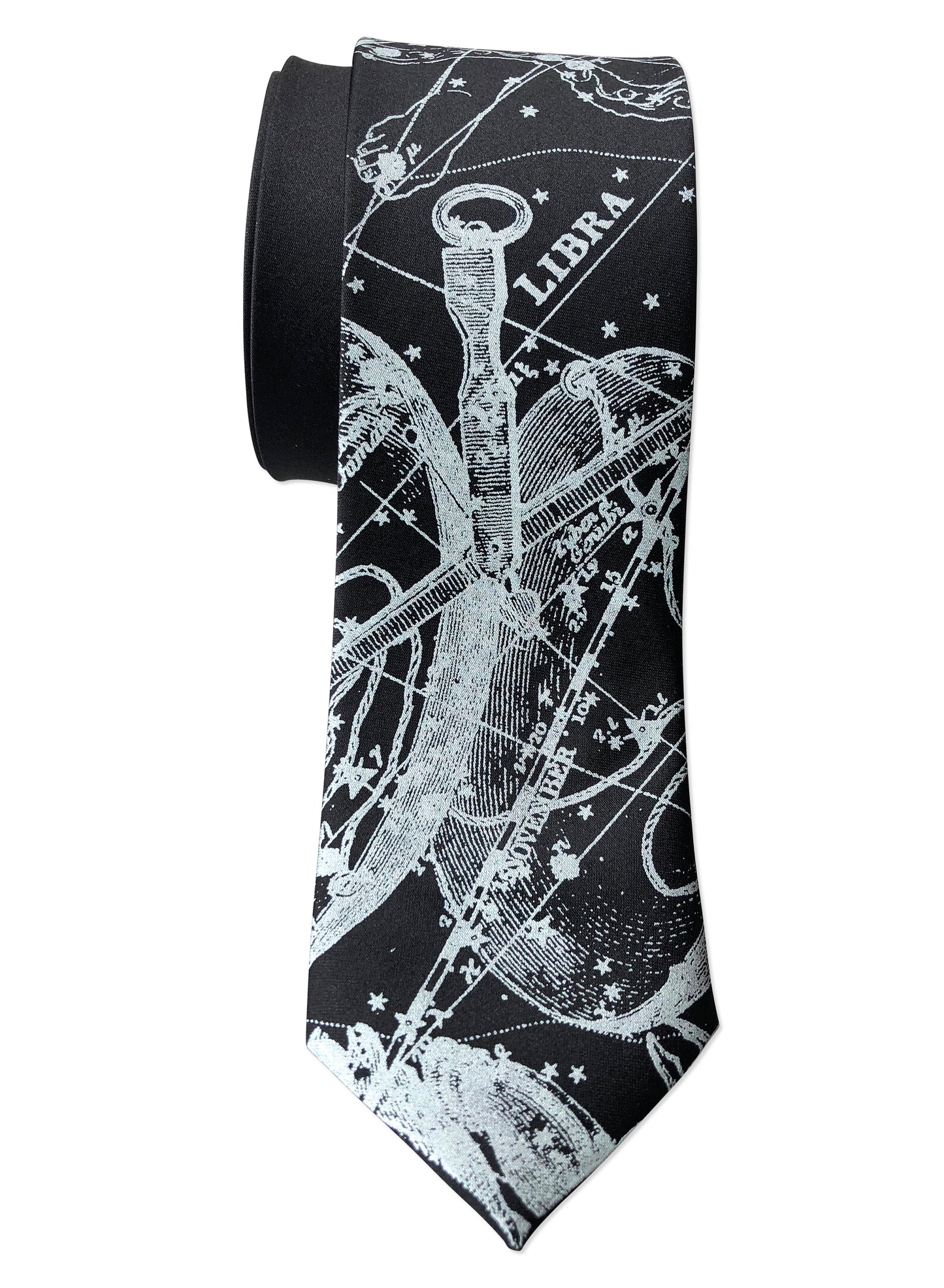 Libra Zodiac Necktie. Scales Constellation Star Chart Men's Tie ...