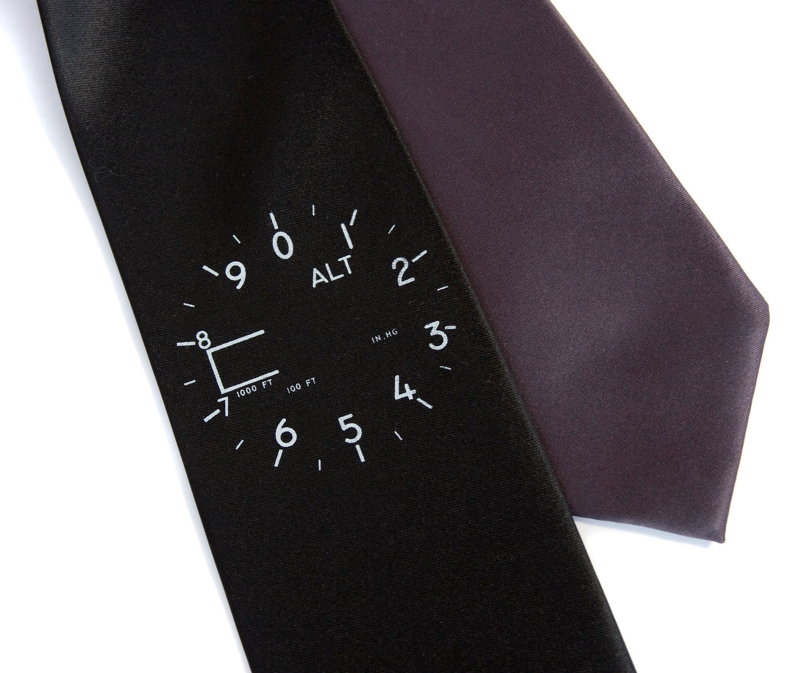 Altimeter Necktie, Men's Tie. Flight Instrument, Aviation Enthusiast ...