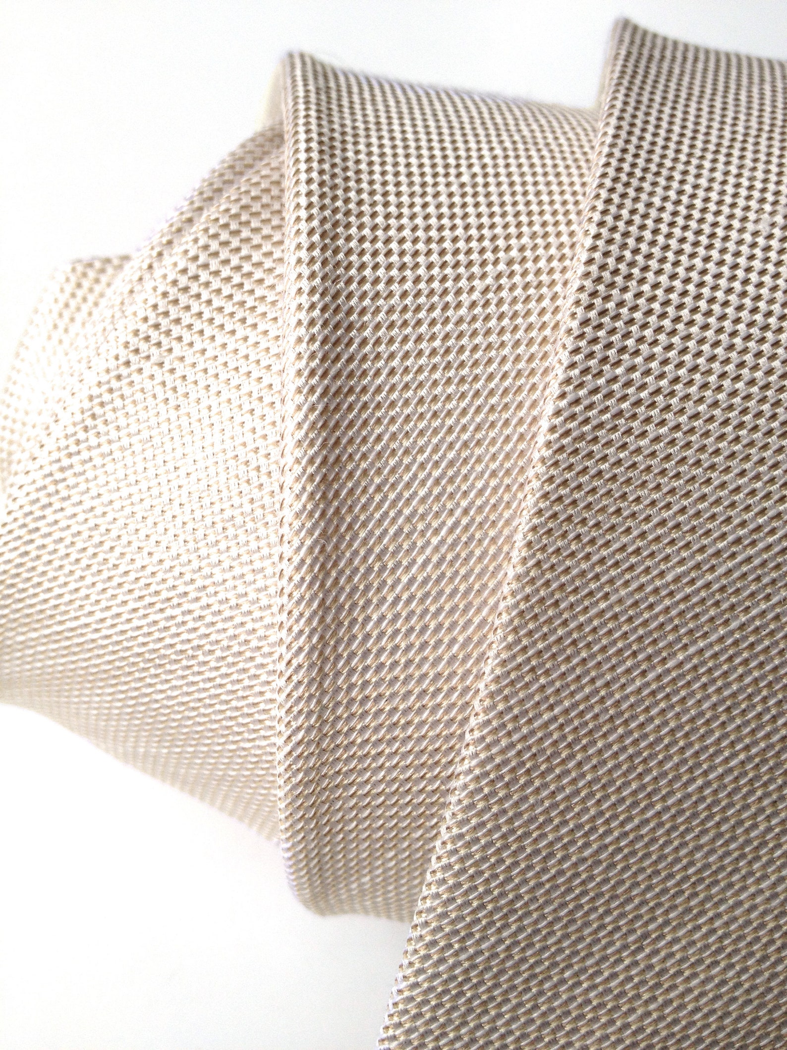 Light Tan Linen Tie. Pale Ecru Woven Silk & Linen Blend | Etsy