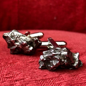 Meteorite Cufflinks. Campo Del Cielo, Real Meteorite Cuff Links. Space ...