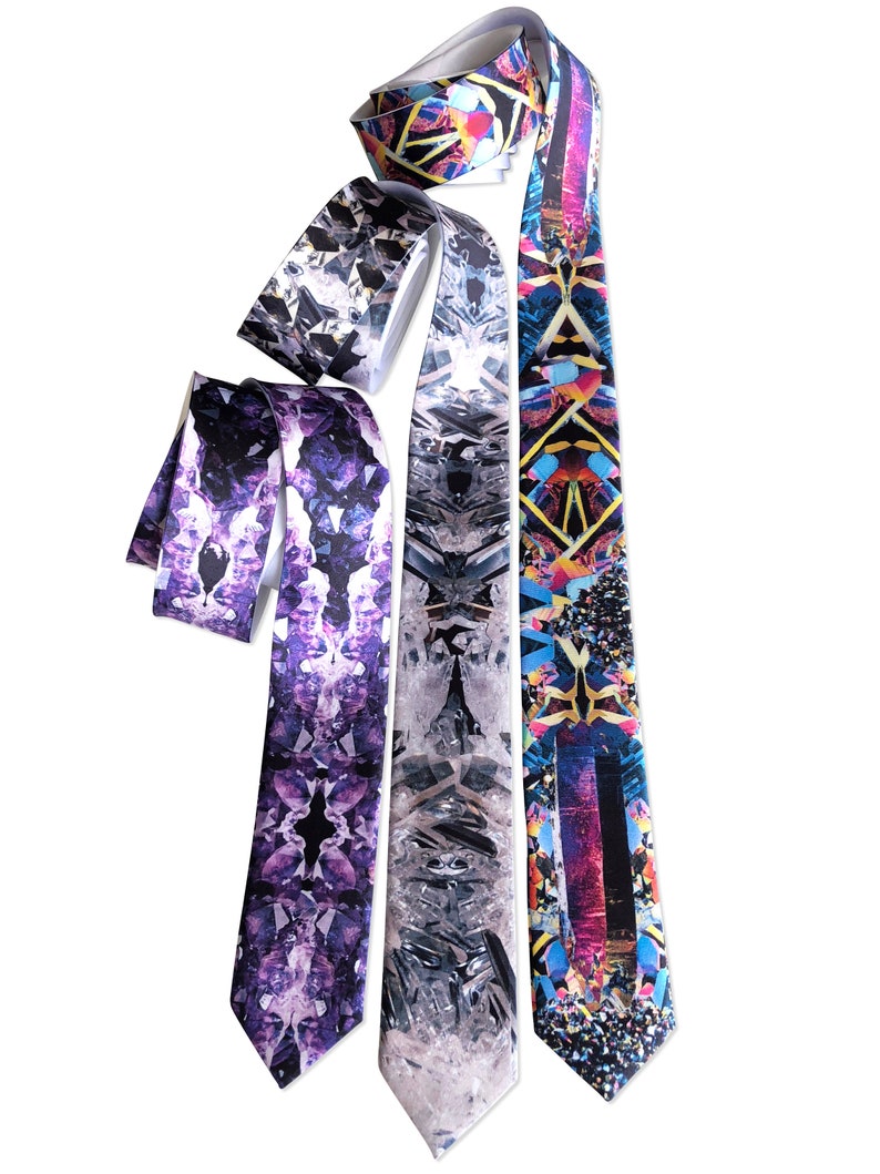 Amethyst Crystal Tie. Amethyst Geode Mens Necktie. February - Etsy
