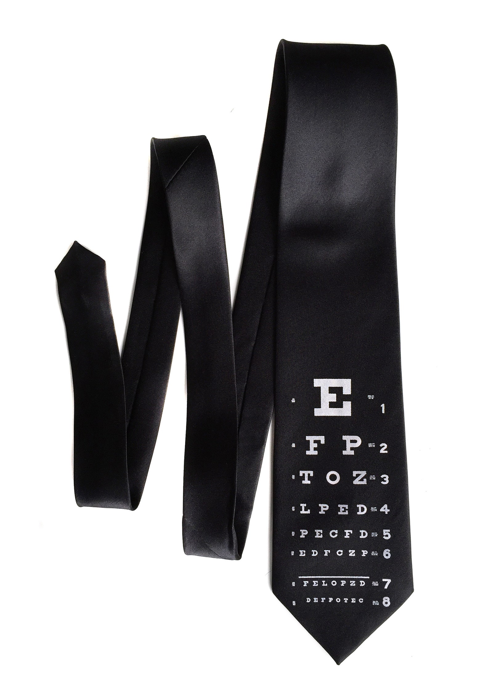 Eye Chart Tie. Optometrist Gift, Eye Doctor Necktie. Gift for Optician ...