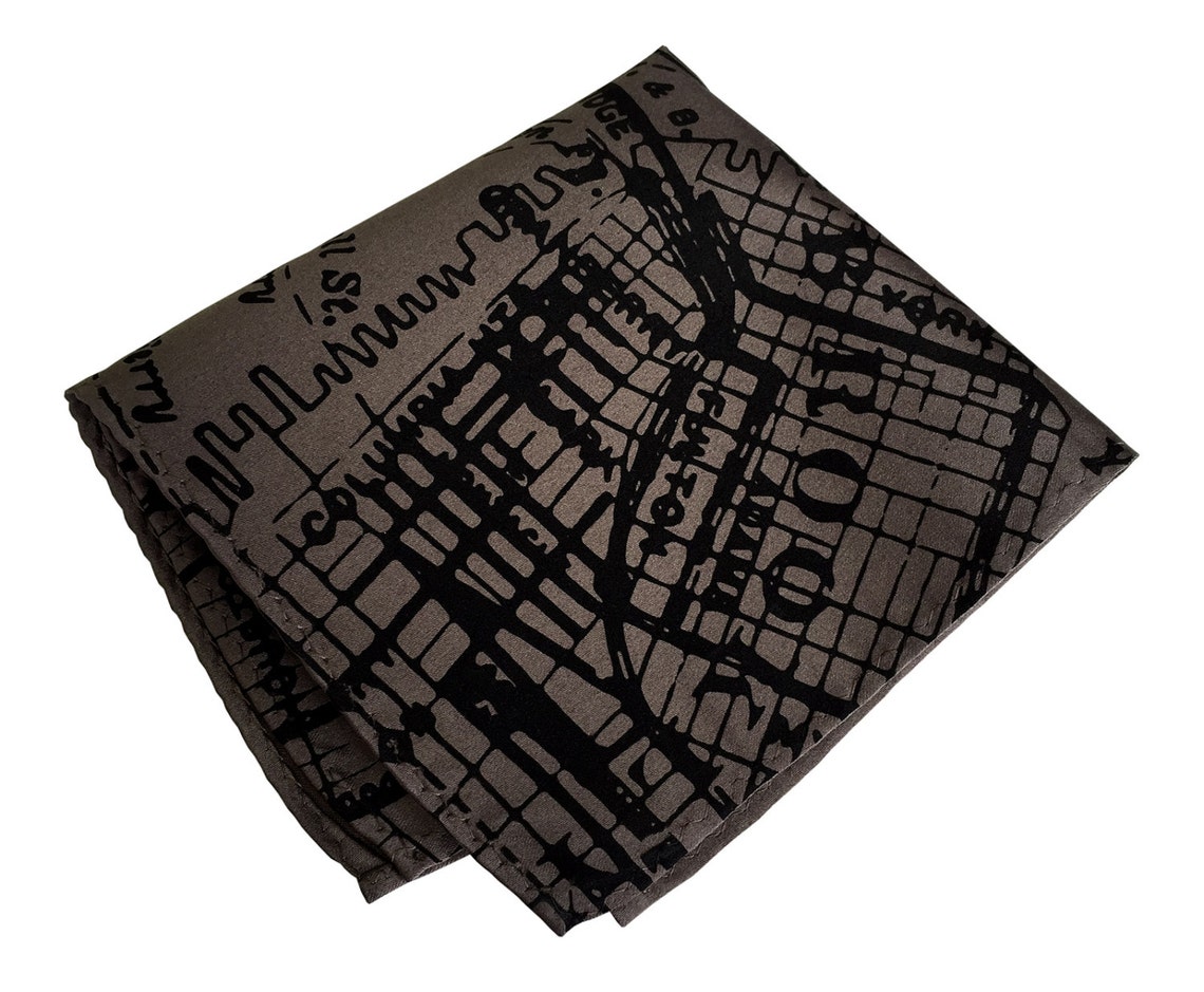 New York City Map Pocket Square. Brooklyn, Manhattan Gift. Screen ...