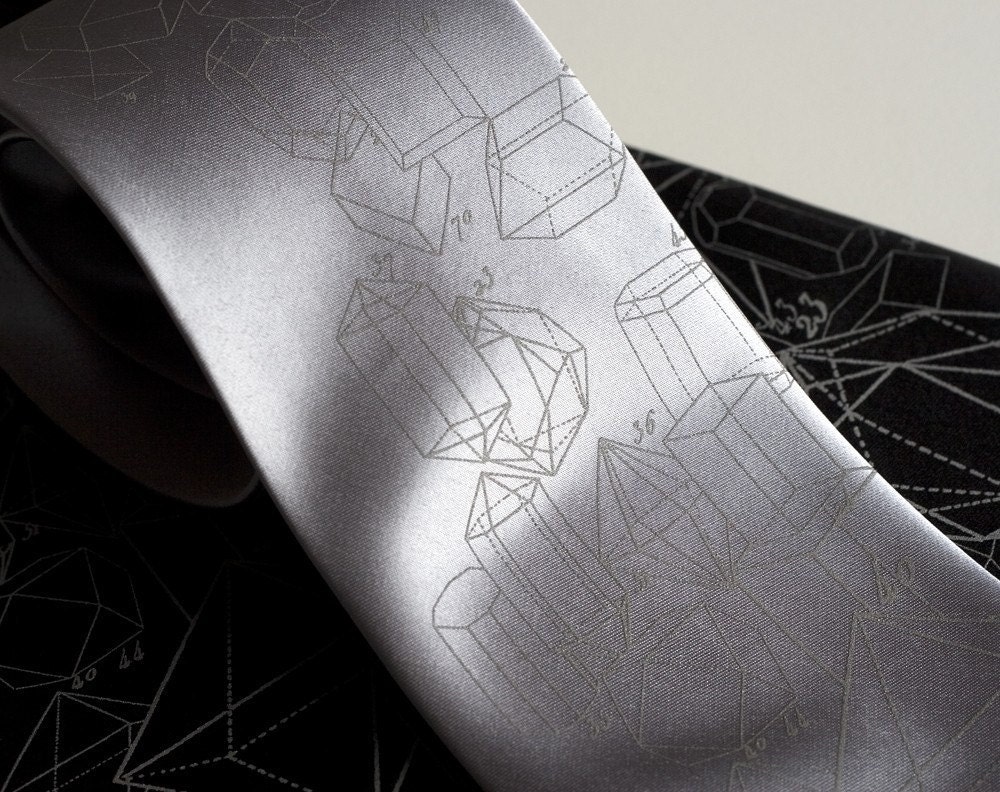 Crystal Tie. Rock Formation Necktie. Geometric Crystalline - Etsy