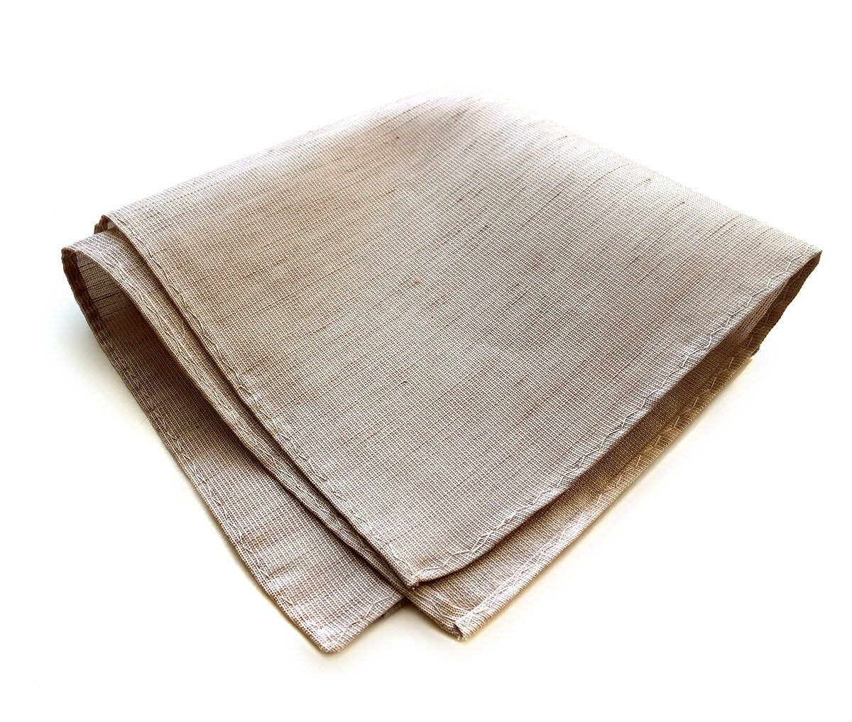 Linen Pocket Square. Your Choice of Tan Shades: Champagne - Etsy