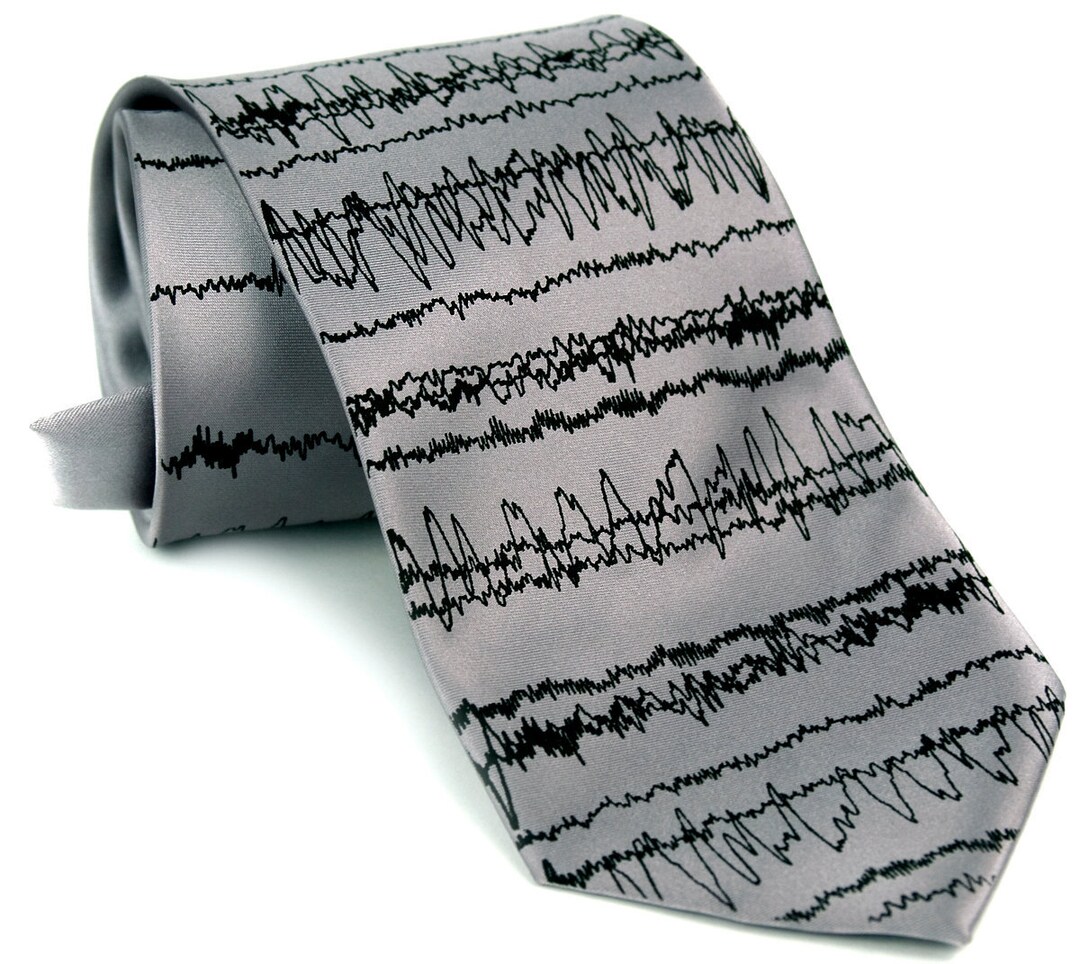 EEG Necktie Brainwaves Tie Sleep Cycles Brain Waves Necktie. Insomnia ...