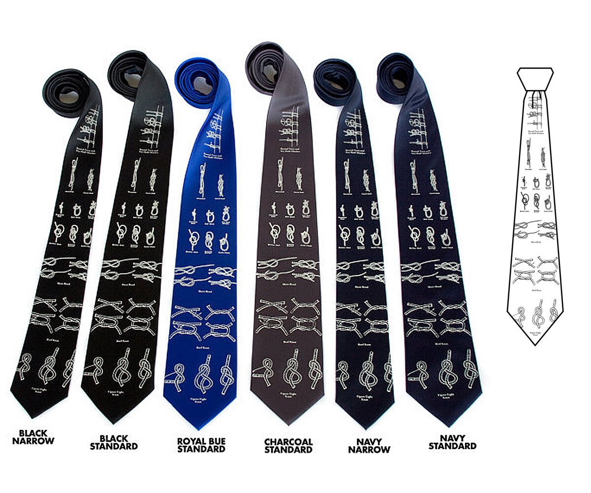 Sailing Knots Necktie. Boy Scout Knots Tying Diagram Mens Tie | Etsy