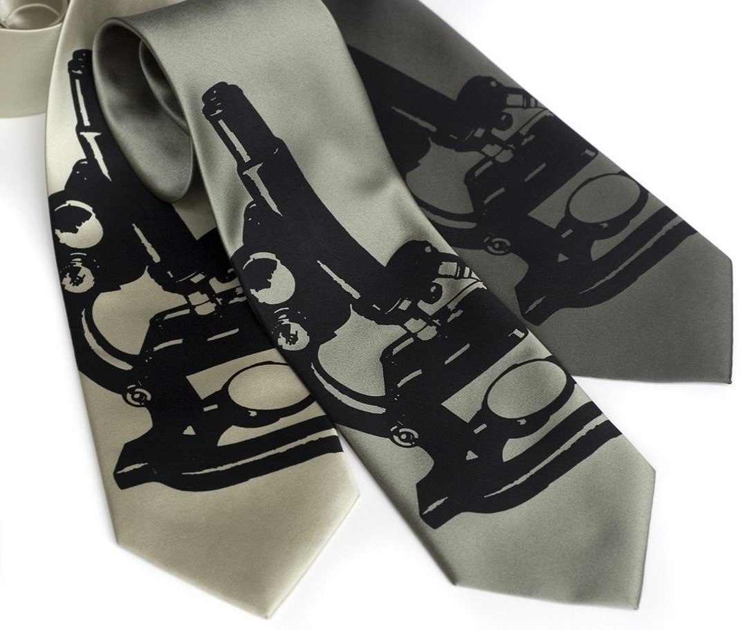 Microscope Tie. Science Gift for Men, Lab Glass Necktie. Fathers Day ...