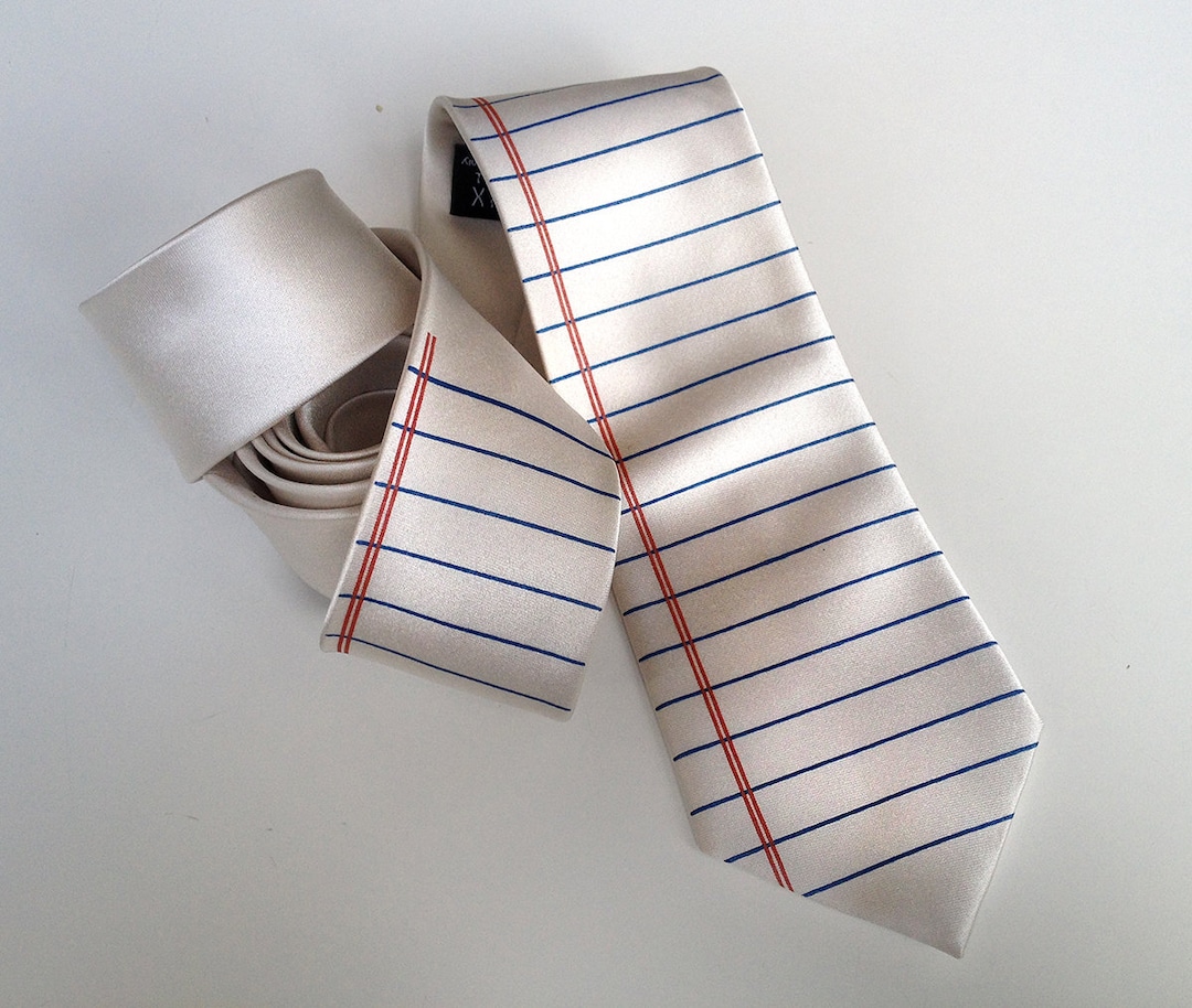 Notebook Paper Necktie. English Teacher Gift, Creative Writing Teacher ...