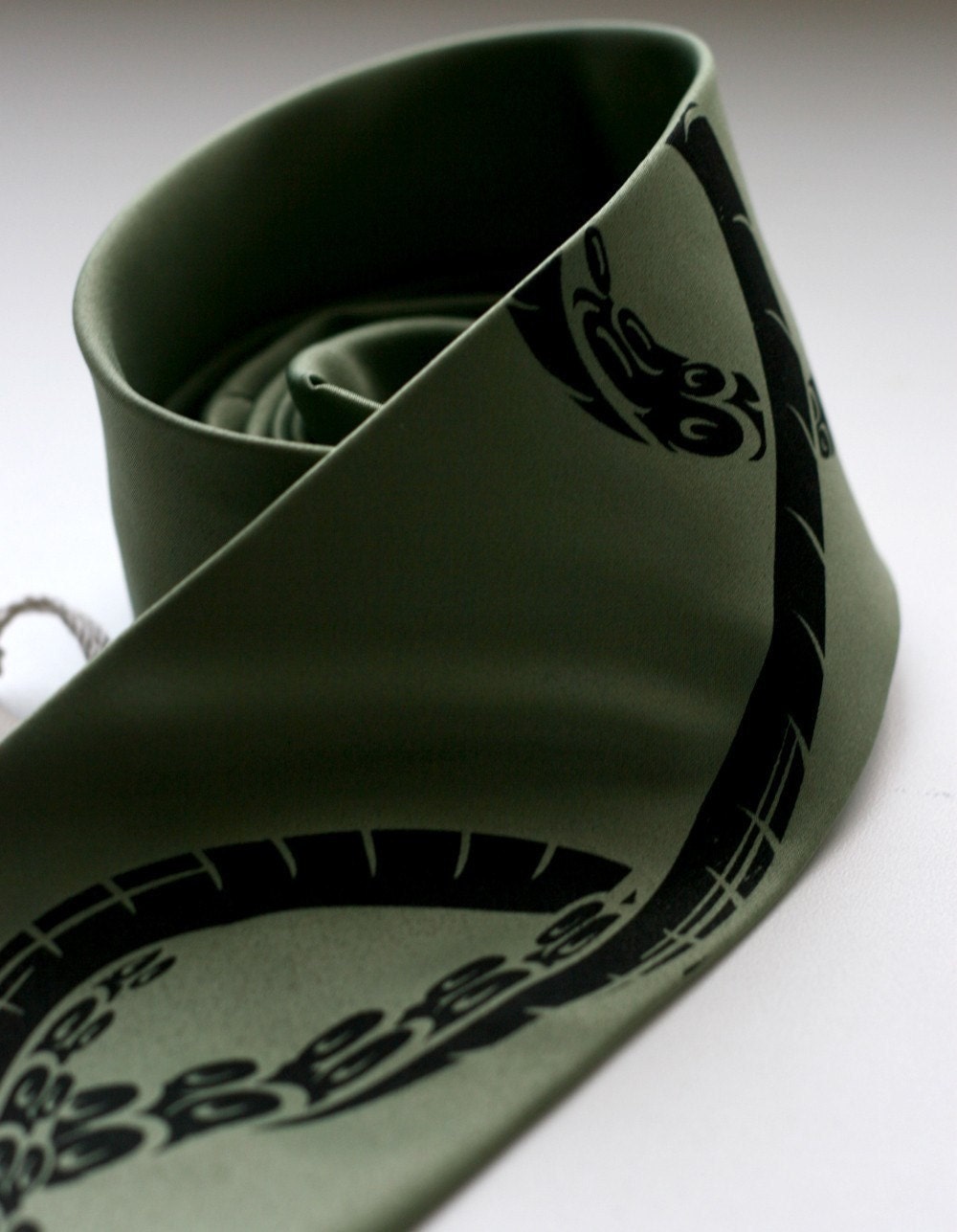 Squid Tie Cthulhu Tentacles & Suckers. Octopus Necktie. Sage | Etsy