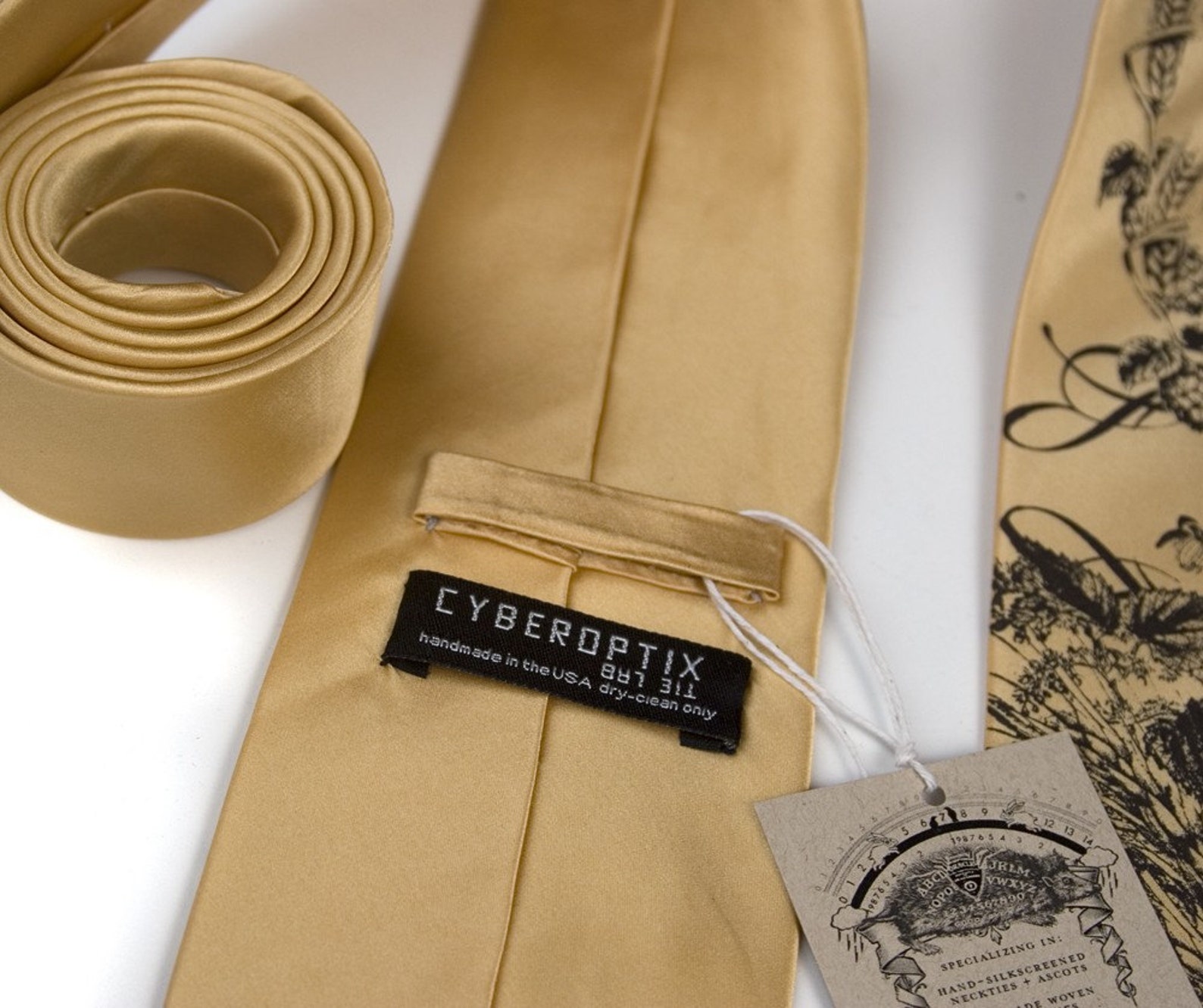 Beer Tie. Hops, Barley & Wheat Silk Necktie. Honey Silk Tie, Espresso ...
