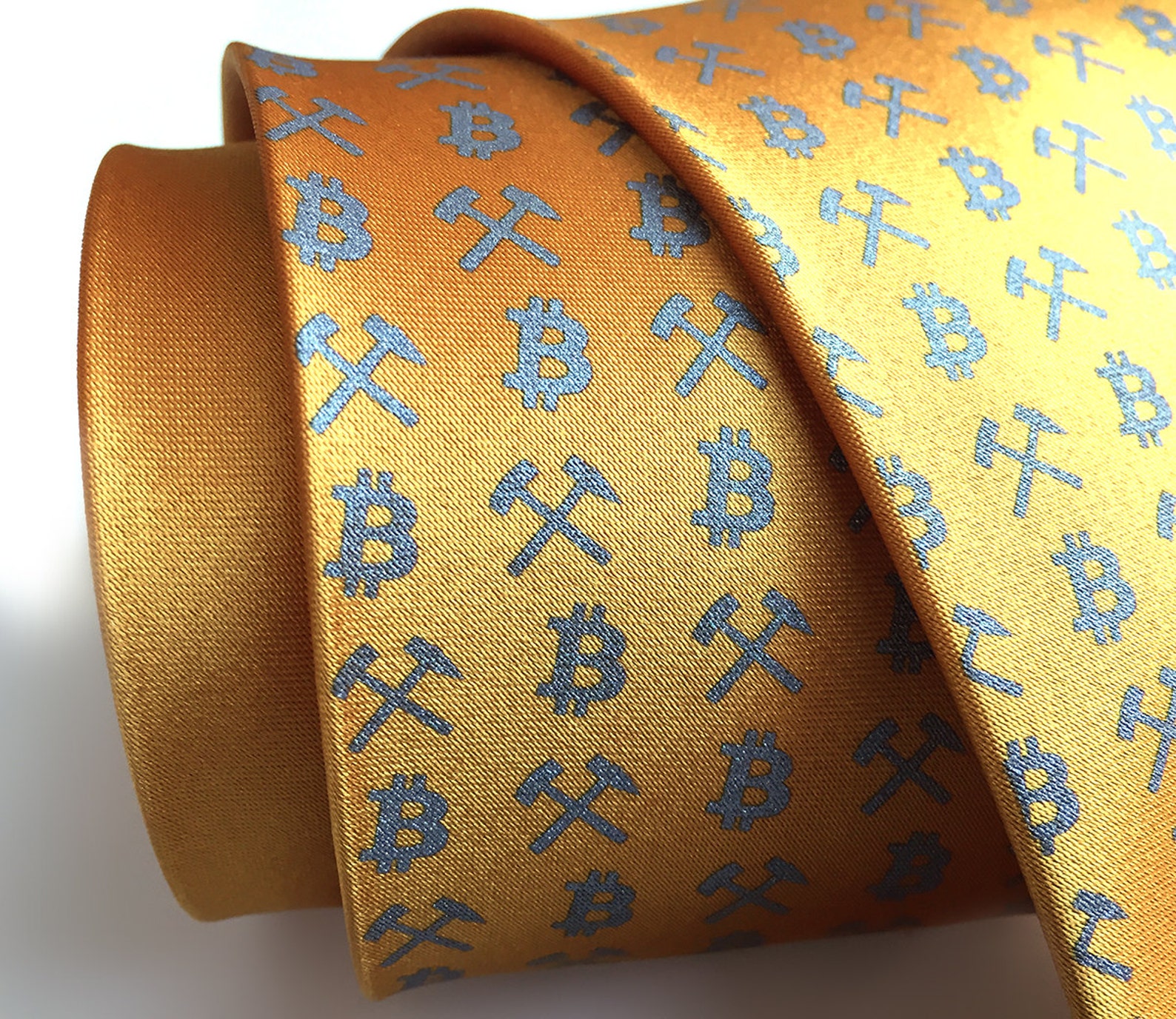 Bitcoin Necktie BTC Crypto Men's Tie Internet Money Cryptocurrency ICO ...