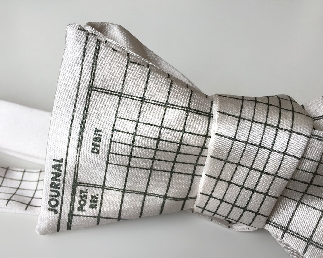 Accountant Bow Tie. Ledger Paper Bowtie. Accounting Gift, CPA, Banker ...