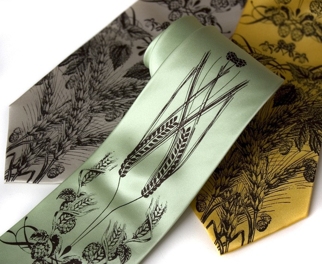 Beer Necktie. Groomsmen Tie, Gift for Him. Craft Beer Lover Gift, Beer ...