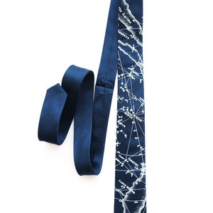Galaxy Necktie. Star Chart Constellations. Silkscreened Herringbone ...