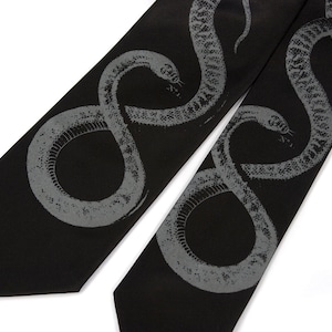 Snake Tie, Skinny Tie or Wide. Reptile Lover Gift. Herpetology ...