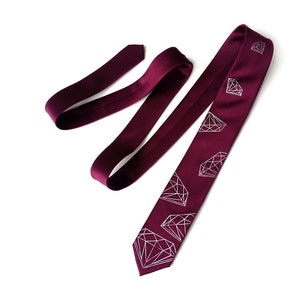 Diamond Outline Tie. Jewel Tone, Faceted Diamond Tie. Wedding Tie ...