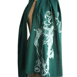 Lady Justice Scarf Law Gift. Scales of Justice Fringed - Etsy