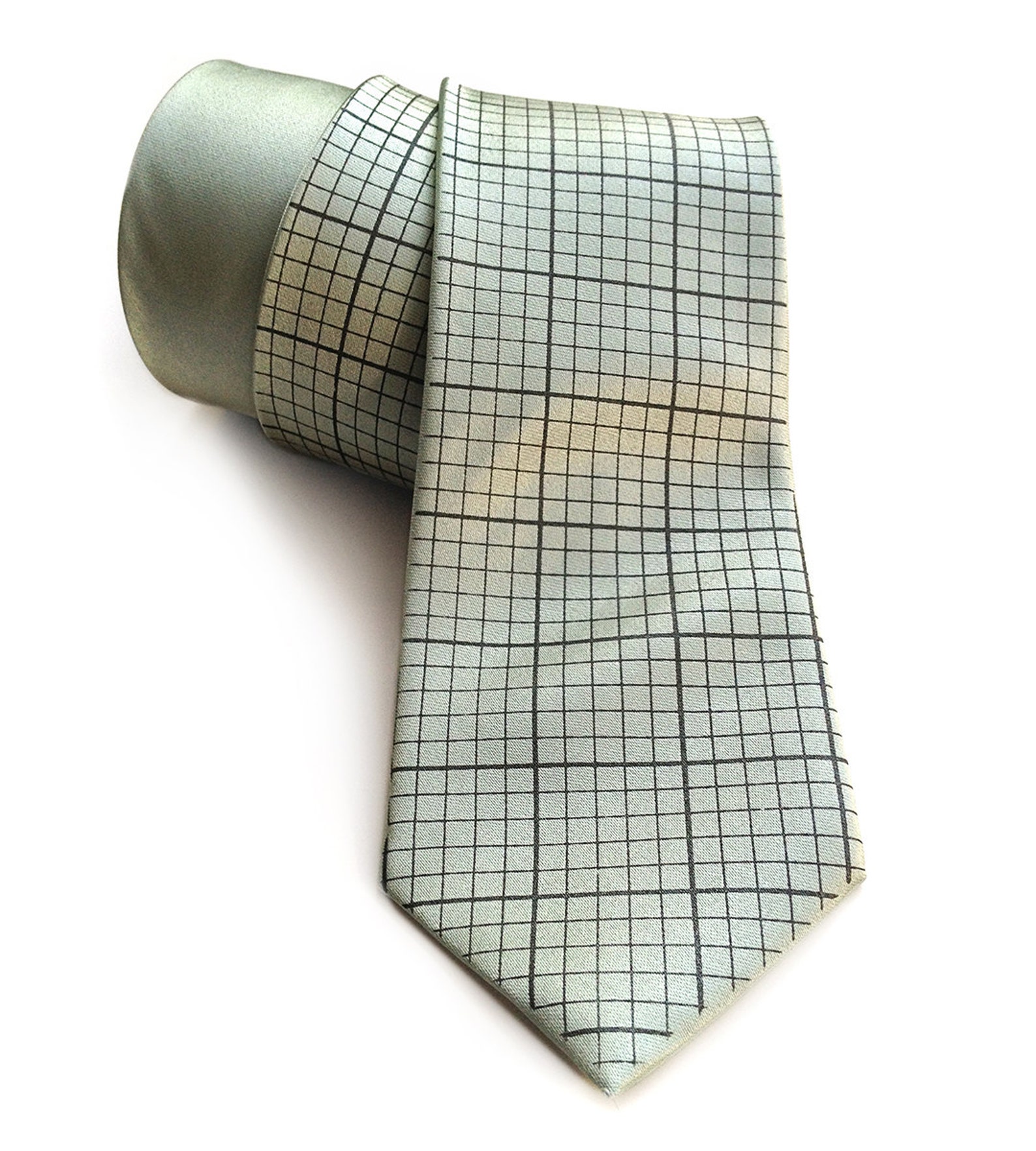 Graph Paper Necktie. Engineering Grid Paper Tie. Math Teacher - Etsy